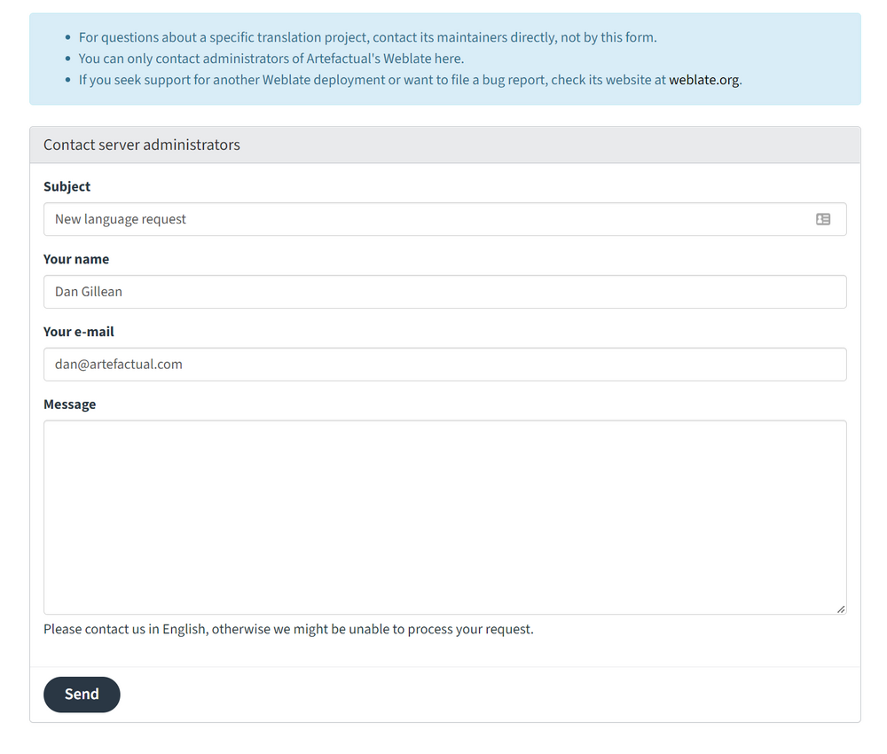 Contribute translations - AtoM wiki