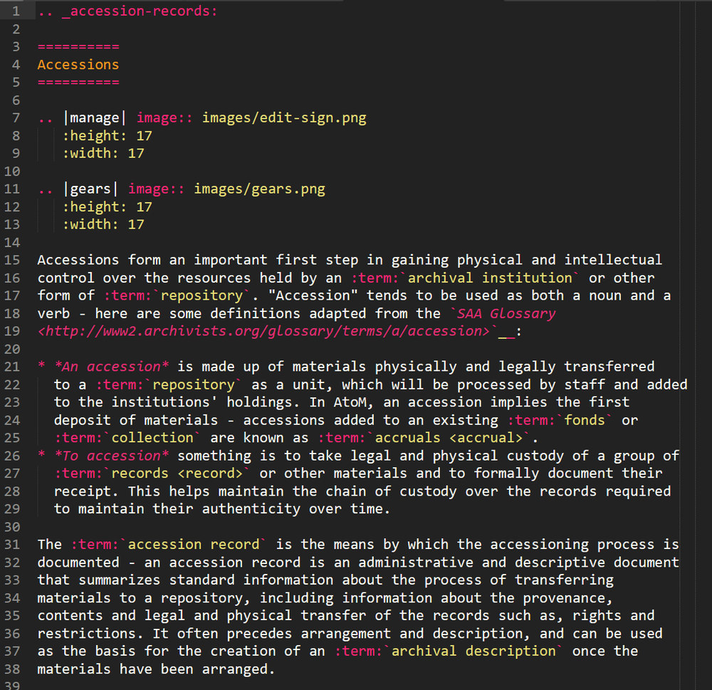 Documentation contribution guidelines - AtoM wiki
